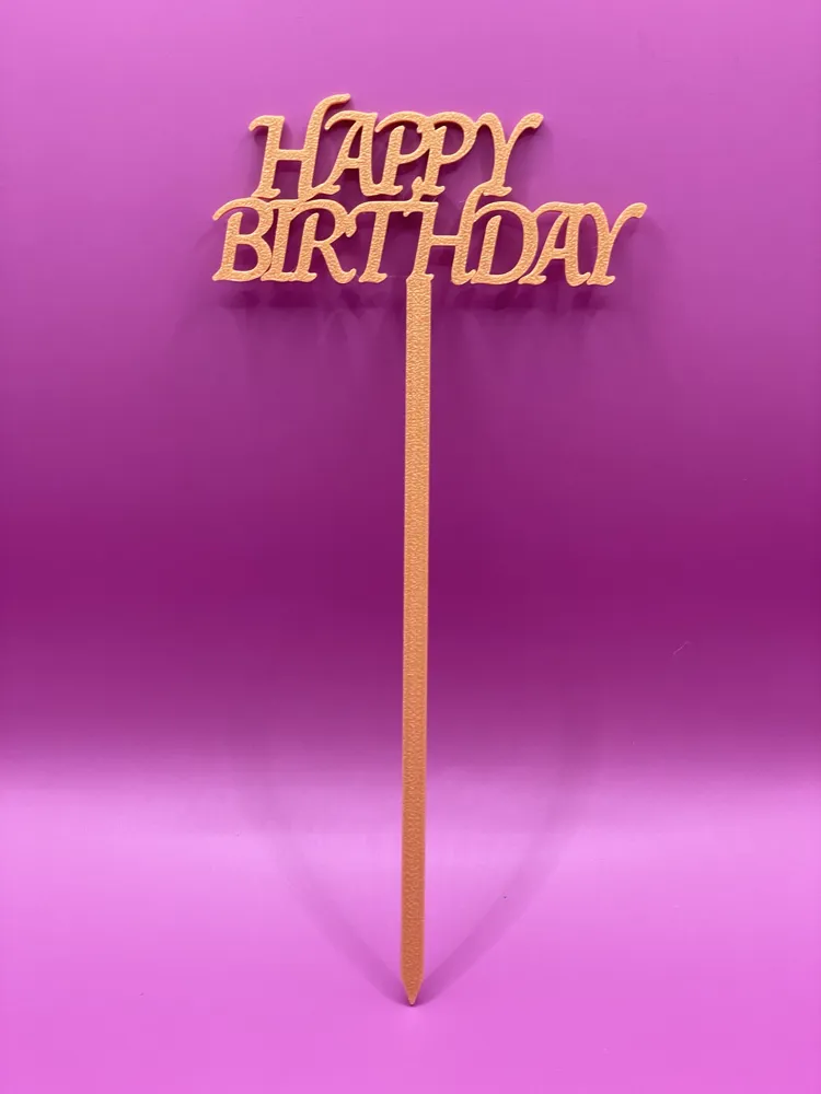 Happy Birthday Cake Topper – Elegant Font by Warstwy3D.pl MakerWorld ...