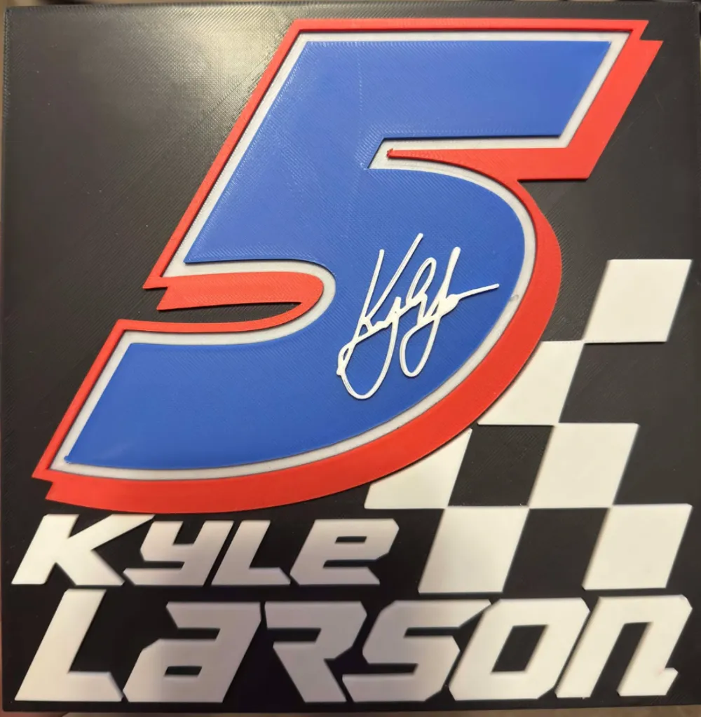 Kyle Larson Checkered Standing Plaque by Christianlee21 MakerWorld ...