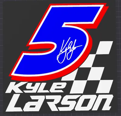 Kyle Larson Checkered Standing Plaque by Christianlee21 MakerWorld ...