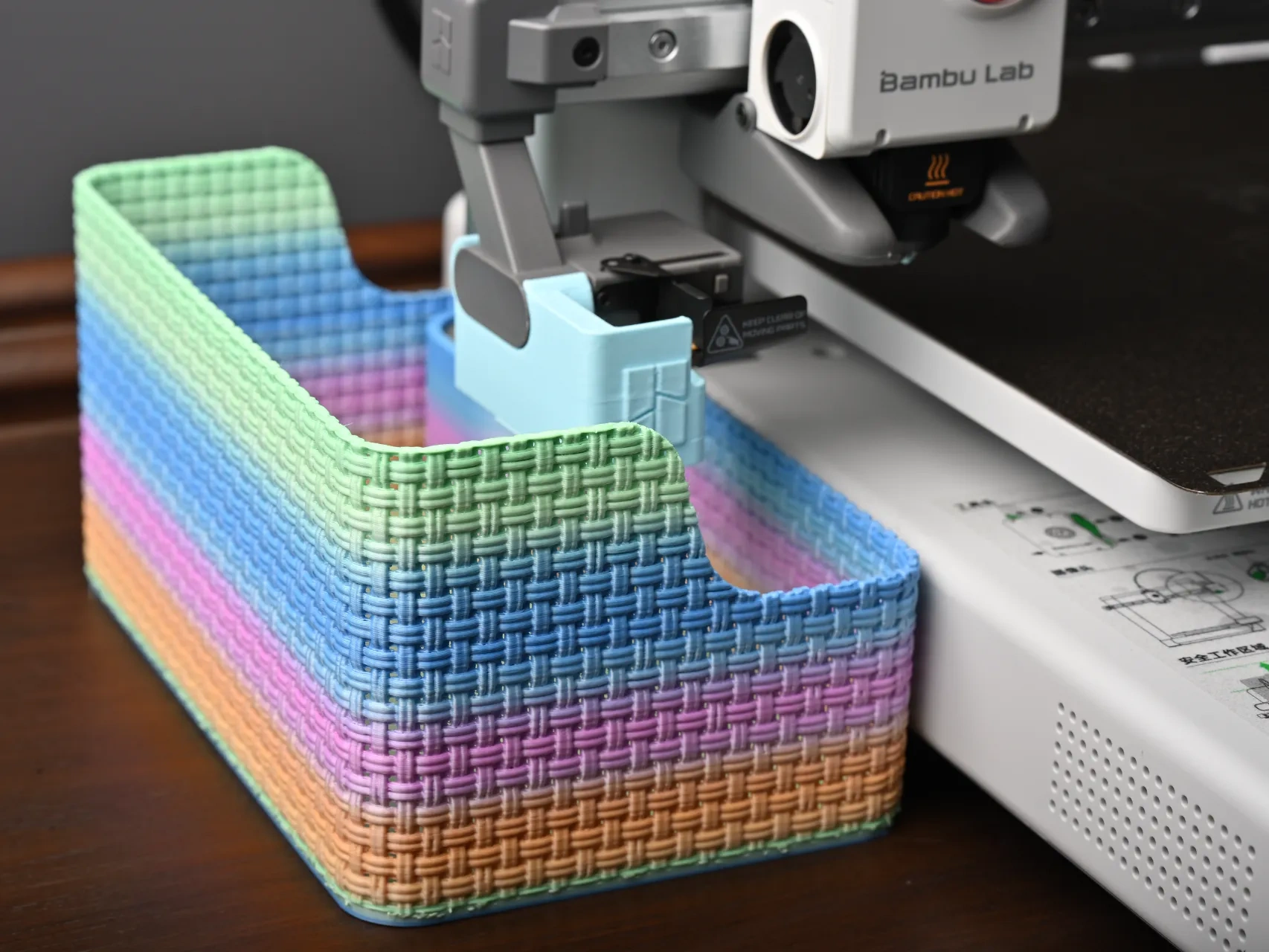 Bambu A1 Woven Waste Bin (with guide nozzle) No supports by andy ...