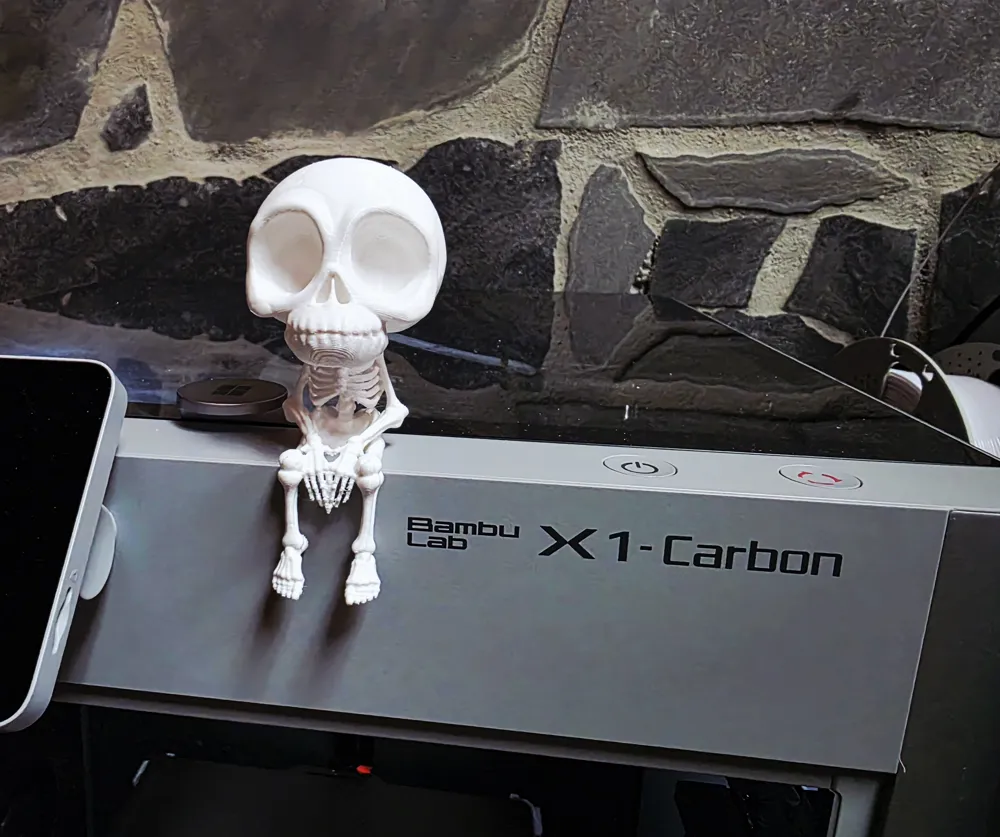 "Chill" Skeleton - Printer Buddy - Free 3D Print Model - MakerWorld