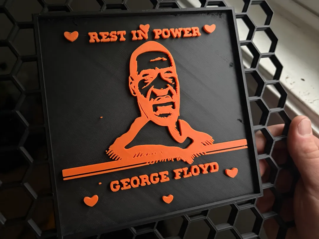 george floyd memorial for honeycomb storage wall - Free 3D Print Model ...