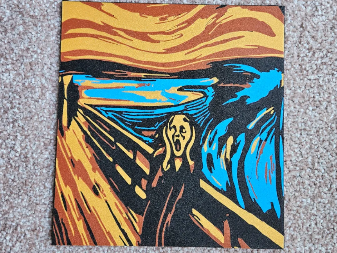 Scream by Edvard Munch Reimagined (not HueForge) - Free 3D Print Model ...