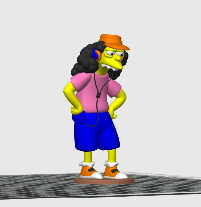 Otto from The Simpsons in a contemplative pose - Free 3D Print Model ...