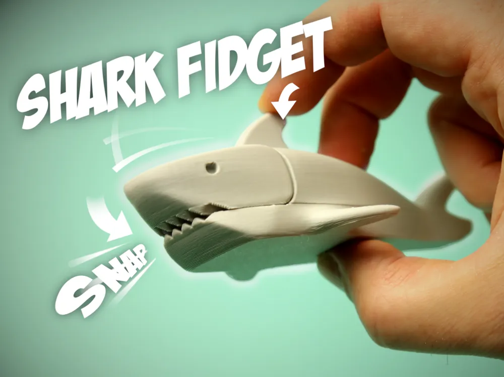 Biting Shark Fidget - Free 3D Print Model - MakerWorld
