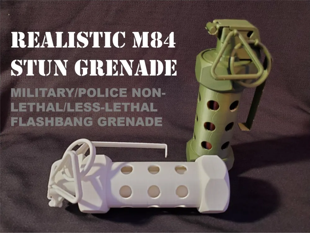 Realistic M84 Flashbang Grenade - Free 3D Print Model - MakerWorld