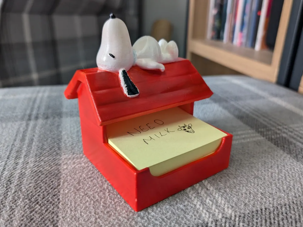 Snoopy sticky note holder by Away Sea Designs - MakerWorld