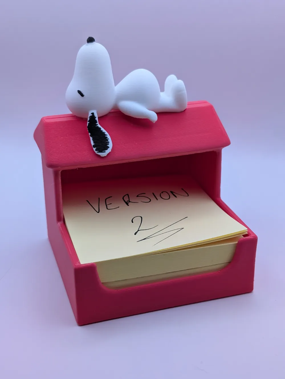 Snoopy sticky note holder - Free 3D Print Model - MakerWorld