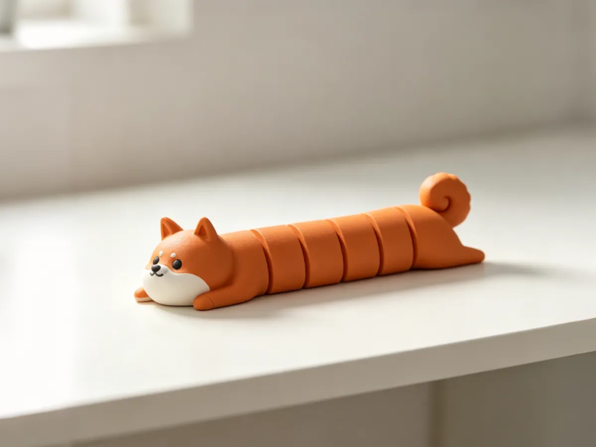 Shiba Inu - petit chien articulé extra-long - jouet animal articulé ...