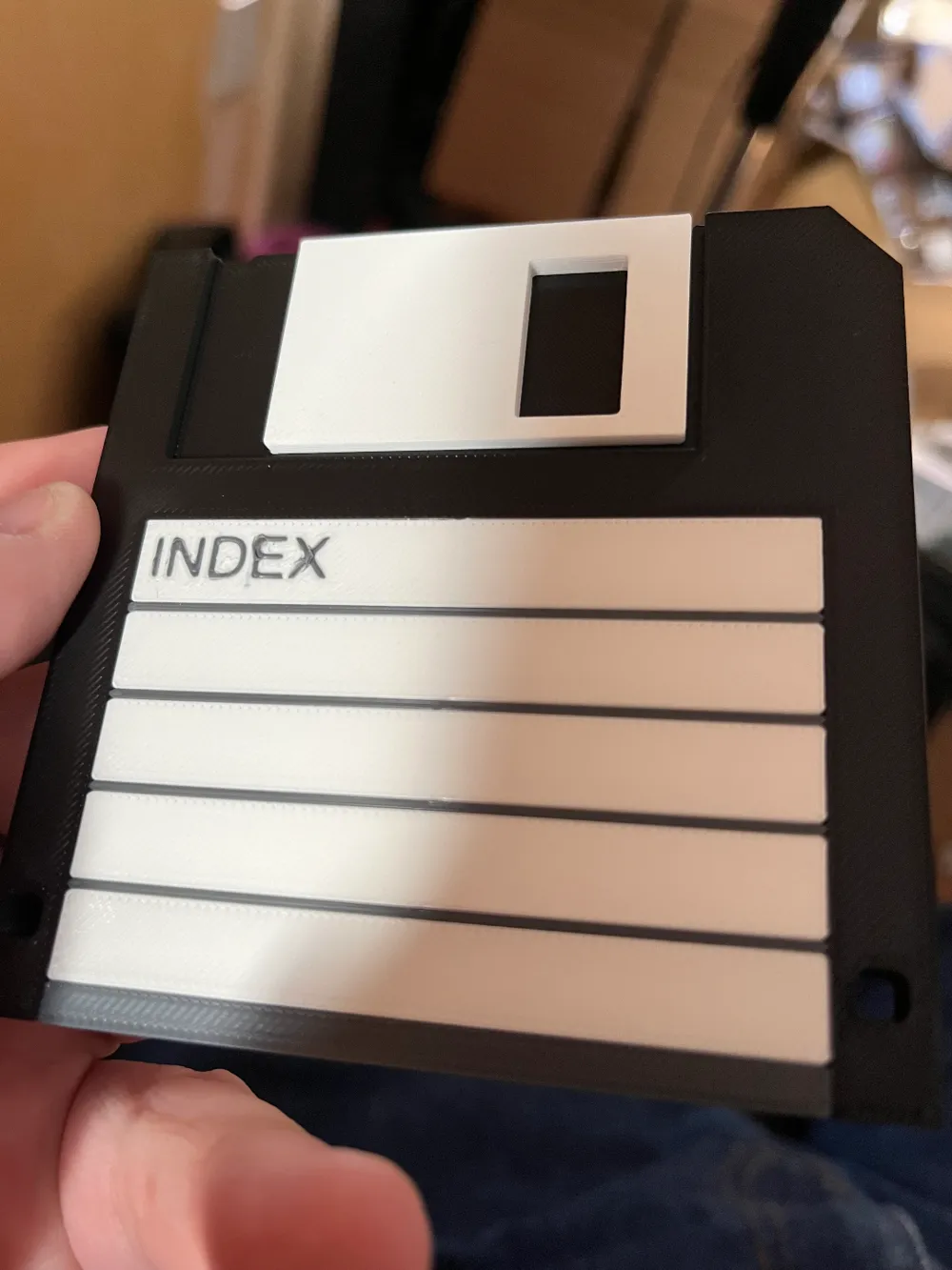 Floppy disk coasters with interchangable labels by Johnny Blanchard ...