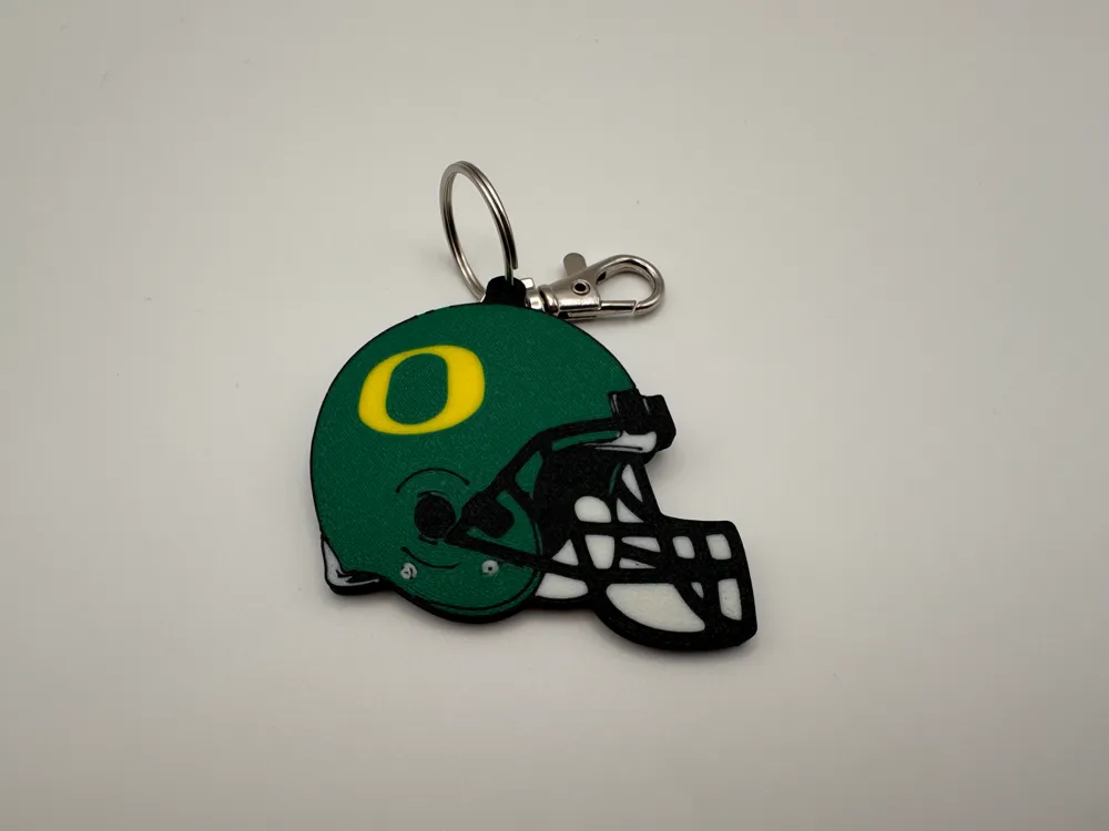 Oregon Ducks Helmet Keychain by ShapeShifterStudio - MakerWorld