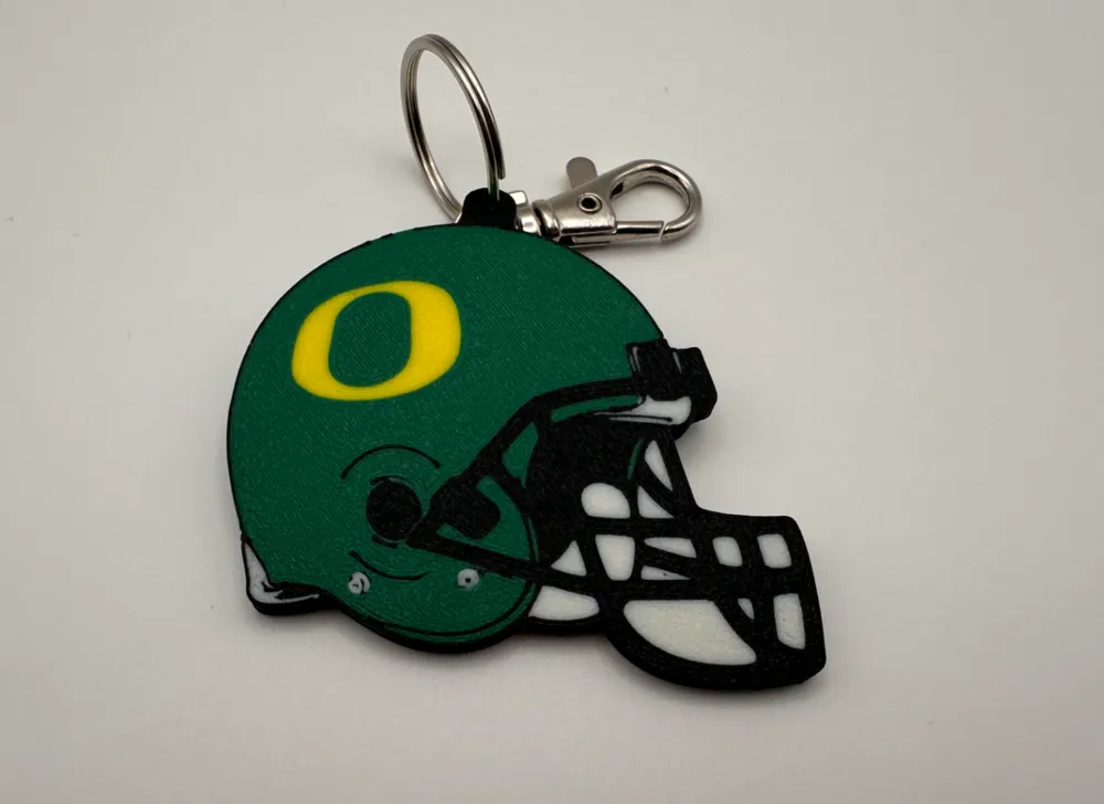 Oregon Ducks Helmet Keychain by ShapeShifterStudio - MakerWorld