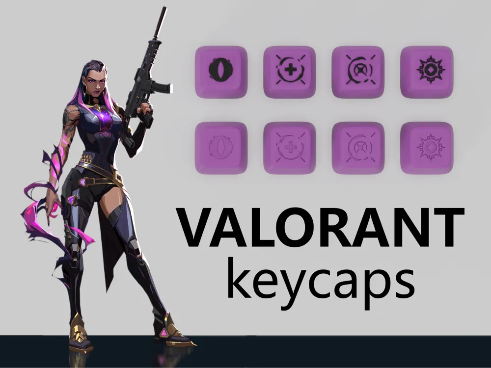 Valorant Reyna Keycaps by P4trik MakerWorld: Download Free 3D Models