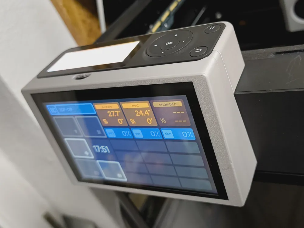 P1P / P1S 5inch Screen Enclosure Tilted by mm_design_bd MakerWorld ...