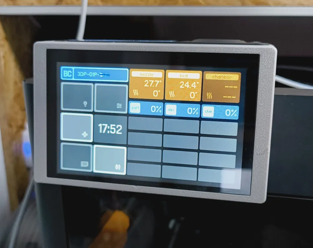 P1P / P1S 5inch Screen Enclosure Tilted by mm_design_bd MakerWorld ...