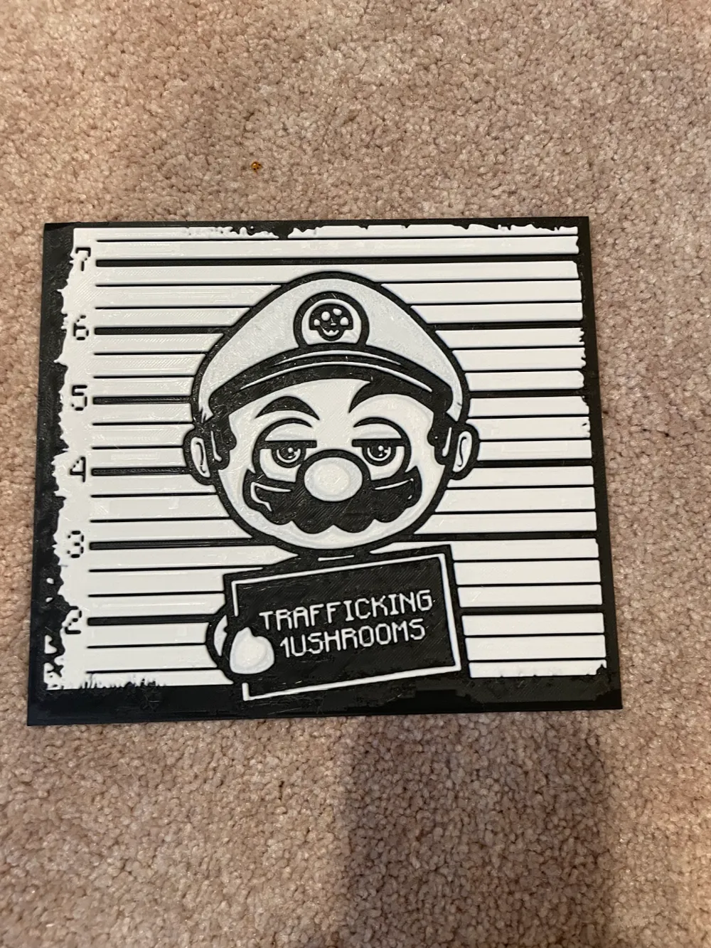 Mario Mugshot / Hueforge / Wall Art / Nintendo by 3D Prints This Week ...