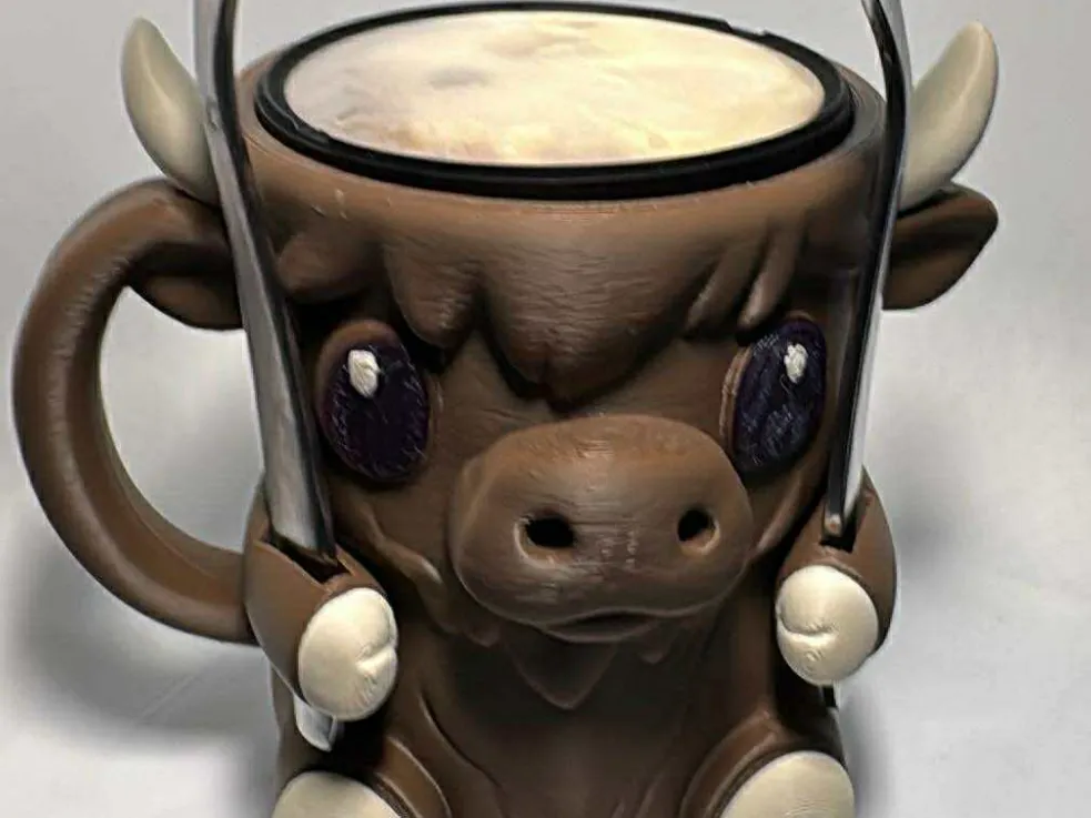 Pint Ice Cream Holder - Highland Cow - Free 3D Print Model - MakerWorld