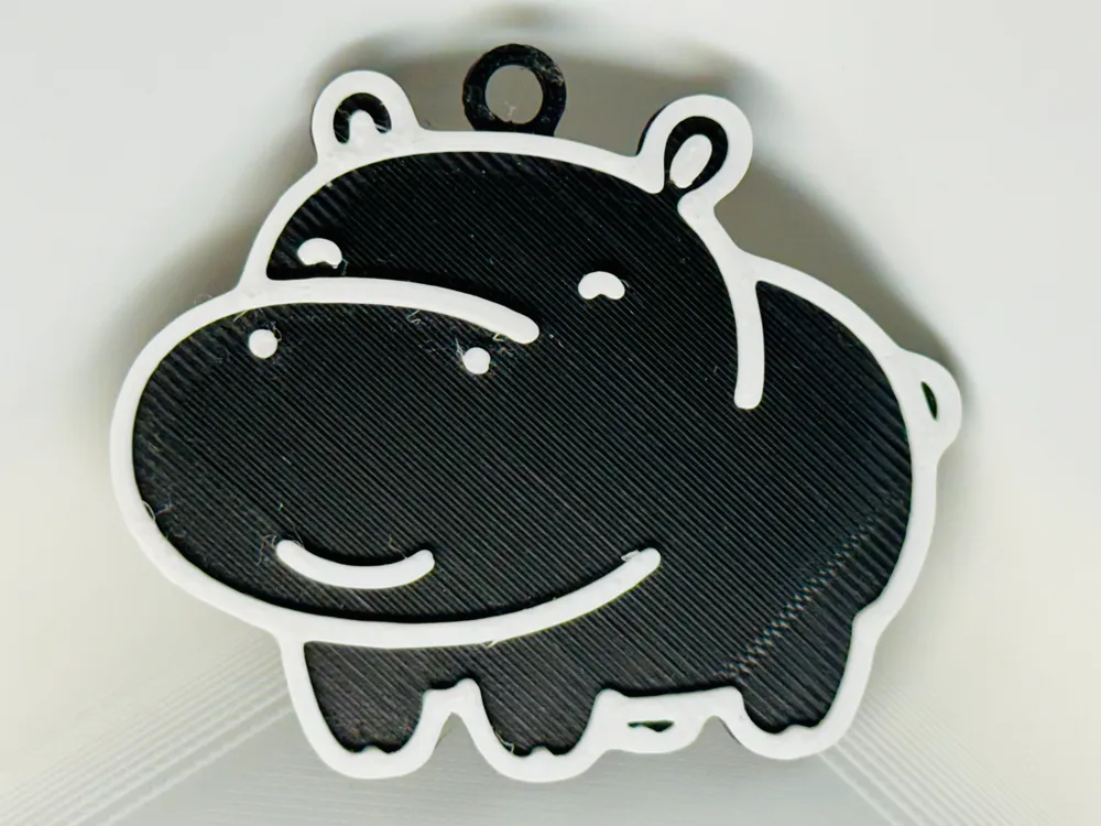 Happy Hippo Keychain by Nolan Cramer - MakerWorld