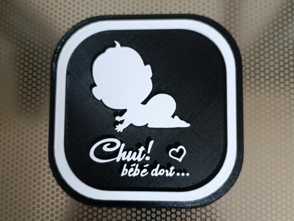 3D Shhh Baby Sleeping Panel - Free 3D Print Model - MakerWorld