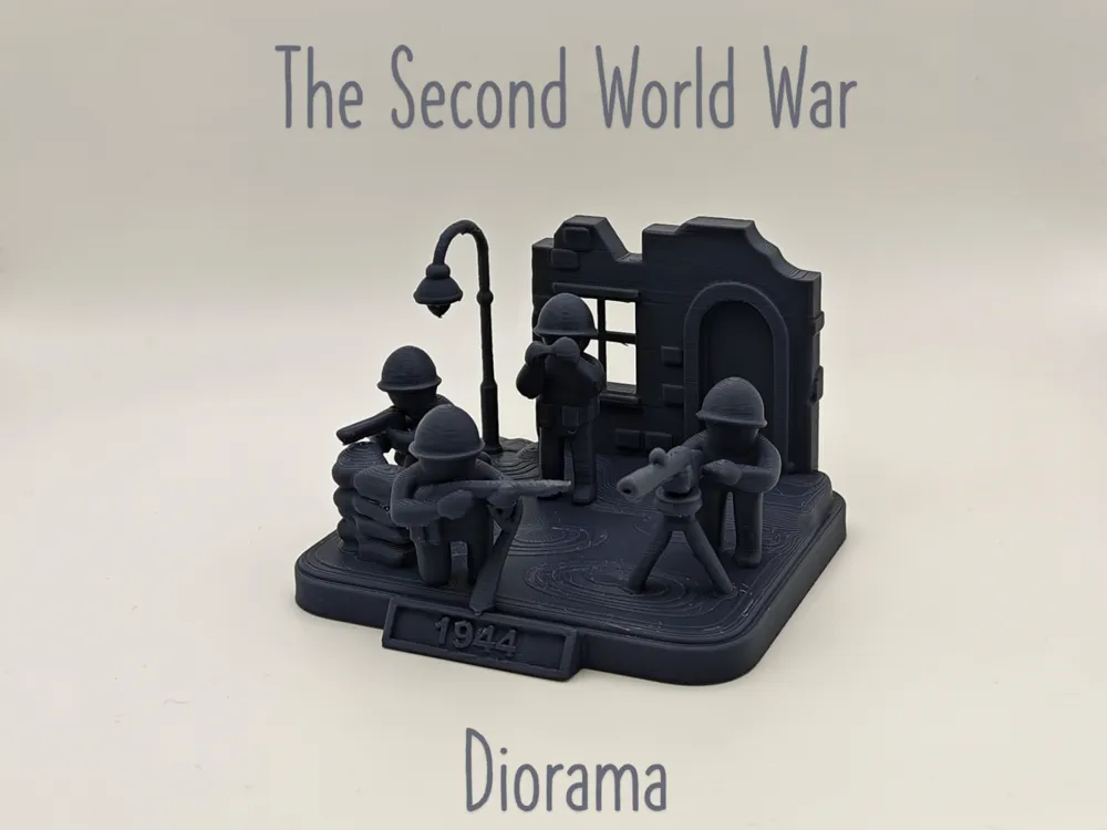 Diorama Second World War - Free 3D Print Model - MakerWorld