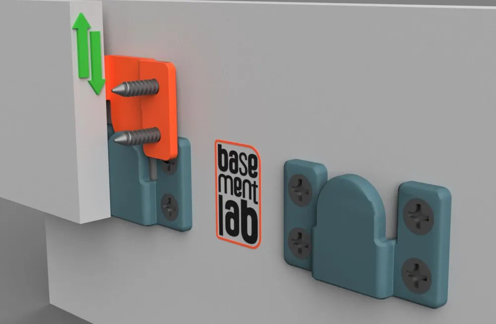 Wall Mount Bracket - Quick fastening system by BasementLAB - MakerWorld