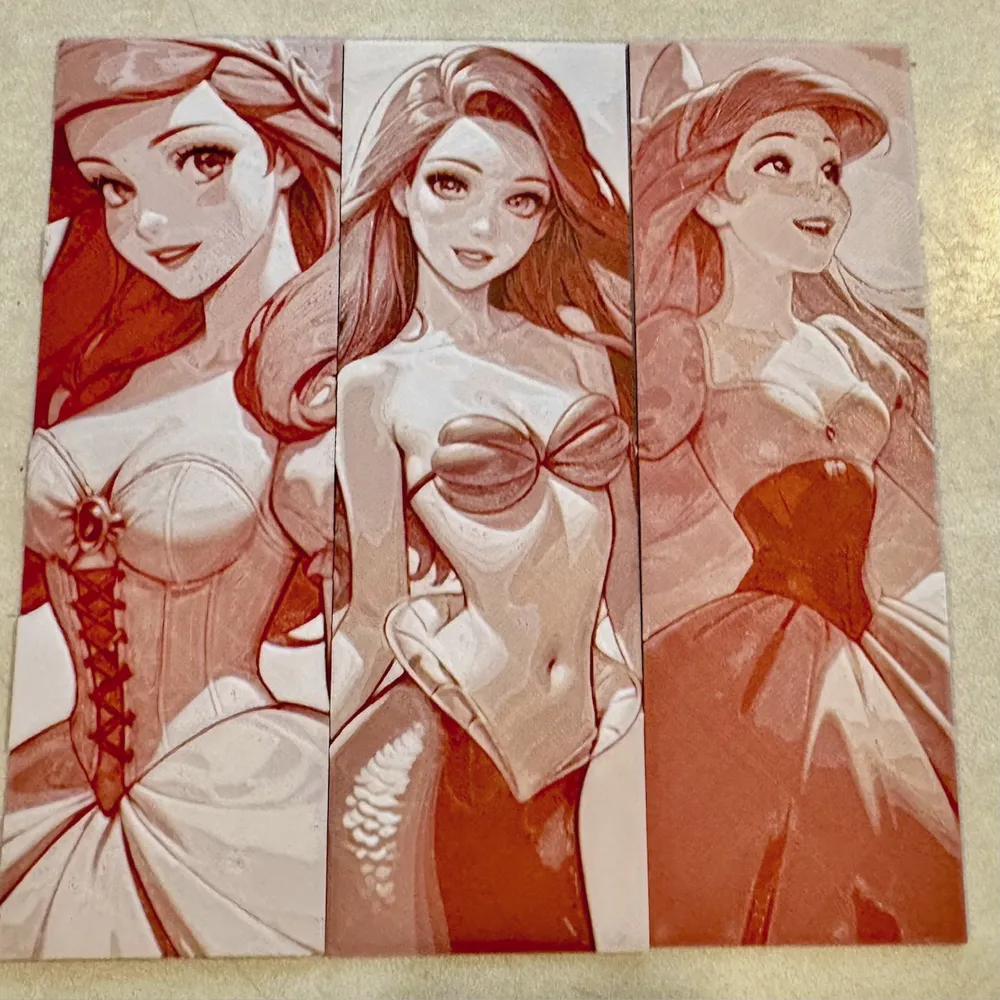 Ariel Hueforge Bookmark by Christopher Brehm MakerWorld: Download Free 3D Models