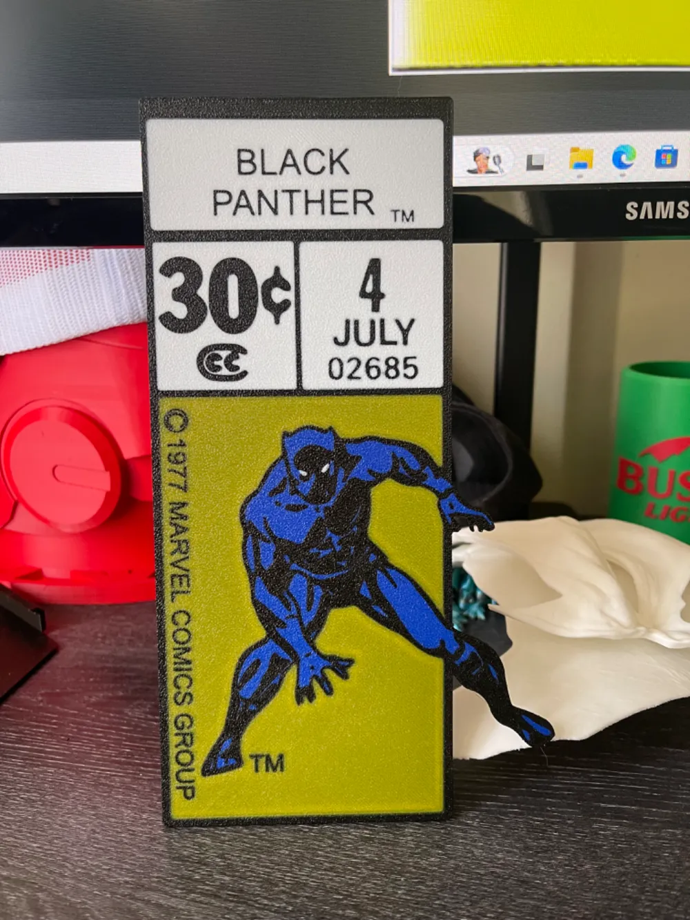 1977 Black Panther Comic book box corner by Websters Creations - MakerWorld