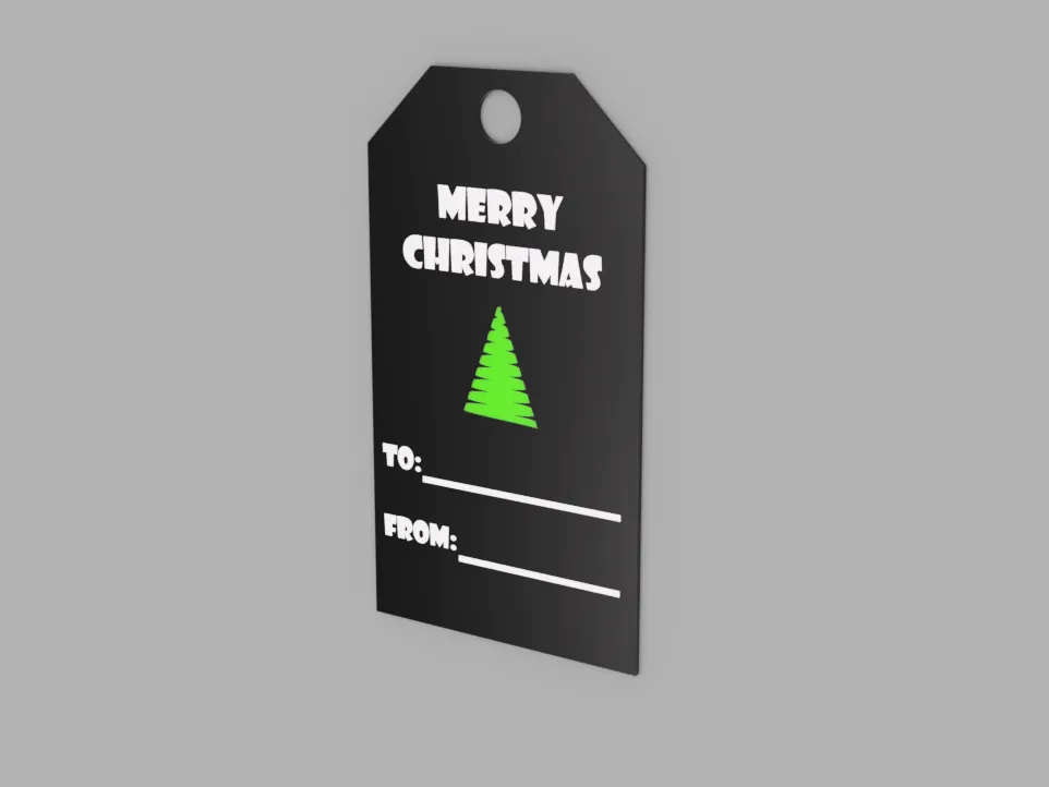 Christmas Tag by Printing stuff MakerWorld: Download Free 3D Models