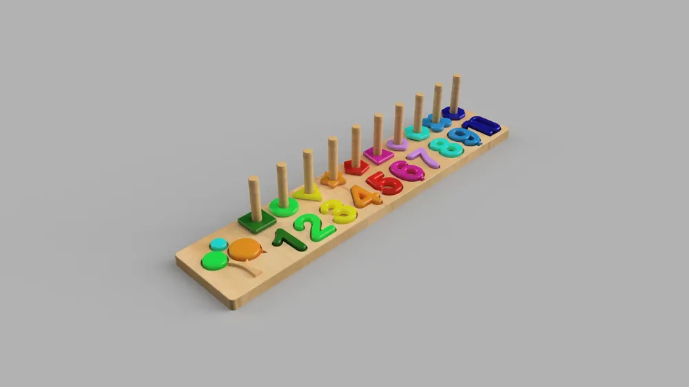 Count and sort up to 10 board with numbers/shapes. - Free 3D Print ...
