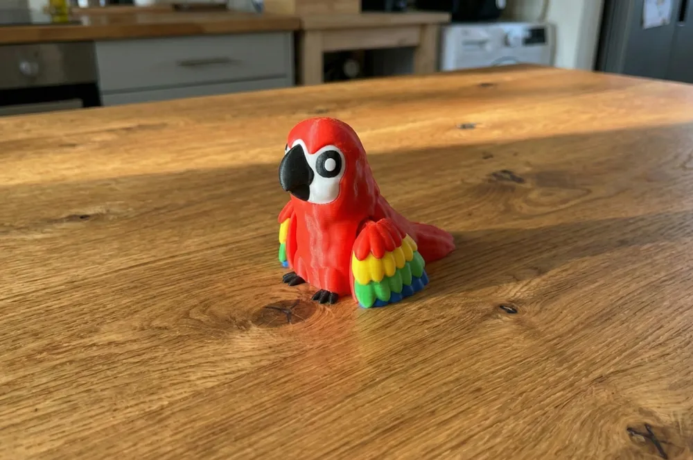 Articulated Parrot – Flexi 3D Printed Bird - Free 3D Print Model ...