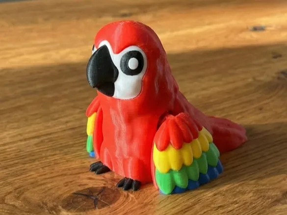 Articulated Parrot – Flexi 3D Printed Bird - Free 3D Print Model ...