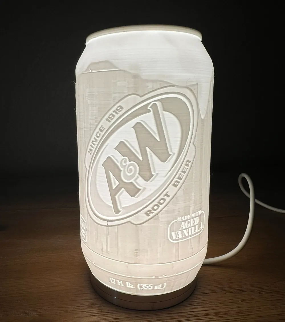 A&W Root Beer Can (Tea Light &Lamp Kit compatible) - Free 3D Print ...