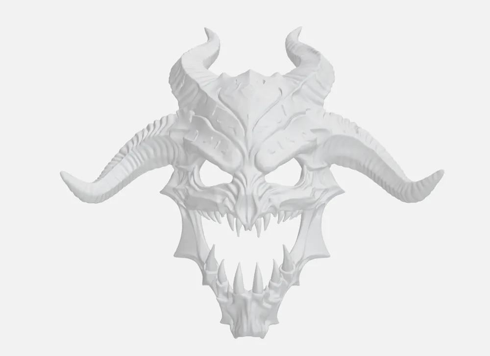 Demon Mask – Complete & Segmented by 3D Drucker Schmiede MakerWorld ...