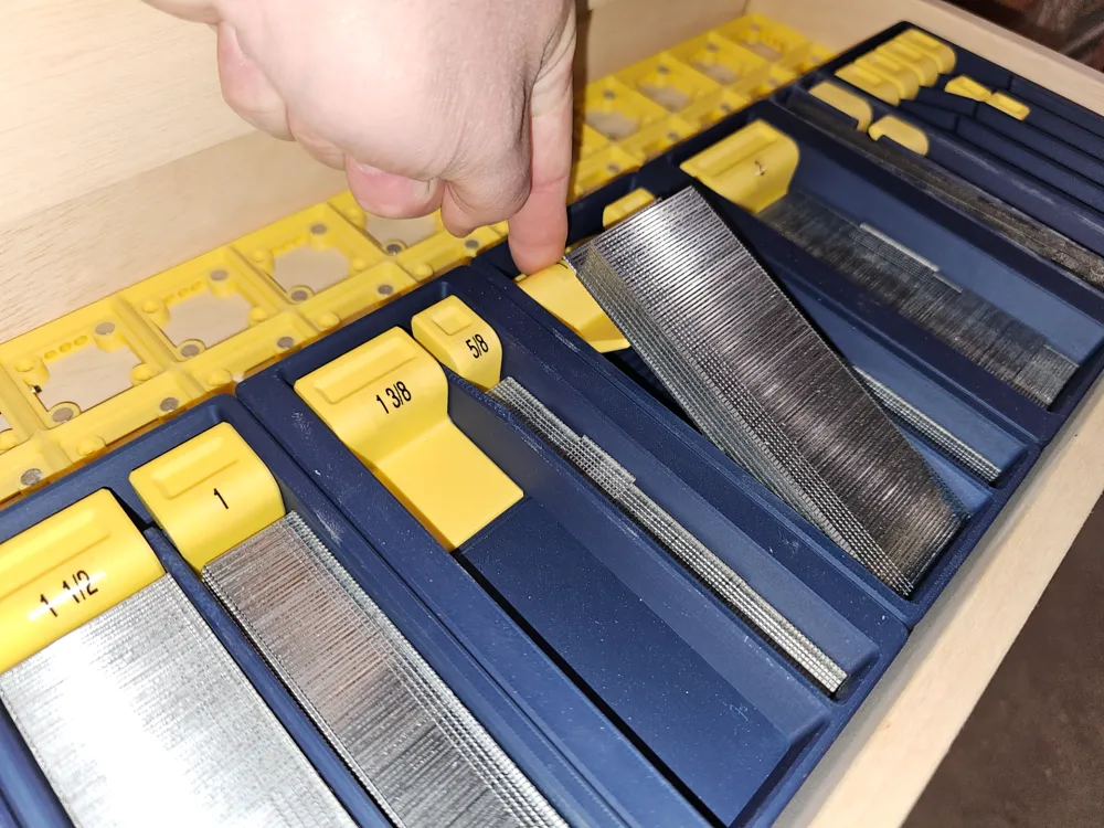 Gridfinity Brad nail storage by Oclure - MakerWorld