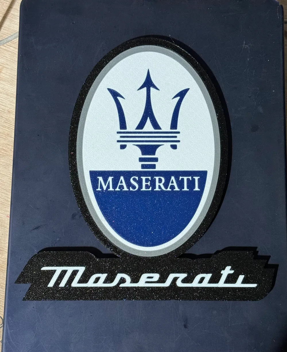 Maserati logo sign - ams by JabHook - MakerWorld