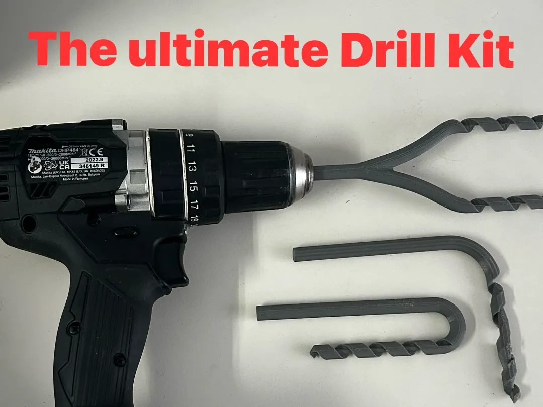 Ultimate Drill Bit Set (90° Drill Bit/Double Drill Bit) - Free 3D Print ...