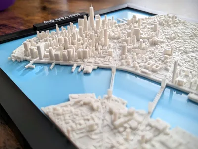 New York City Lower Manhattan 3D Miniature (Large) by jarvizar - MakerWorld