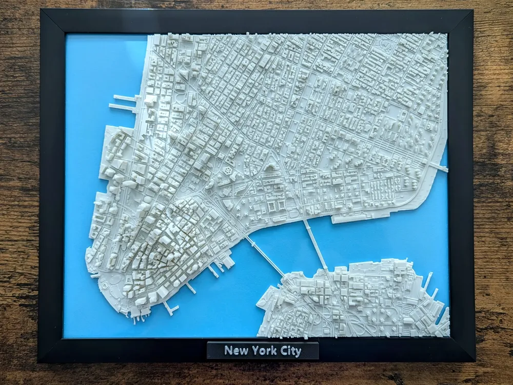 New York City Lower Manhattan 3D Miniature (Large) by jarvizar - MakerWorld