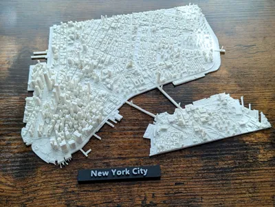 New York City Lower Manhattan 3D Miniature (Large) by jarvizar - MakerWorld