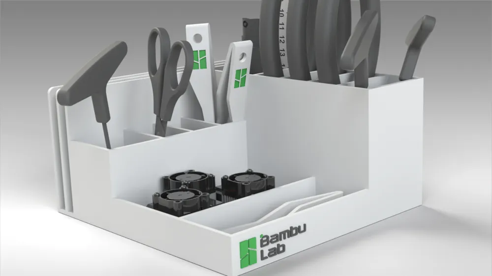 3D Printer Organizer with Build Plate Holder by 3D Print Masters Hub ...