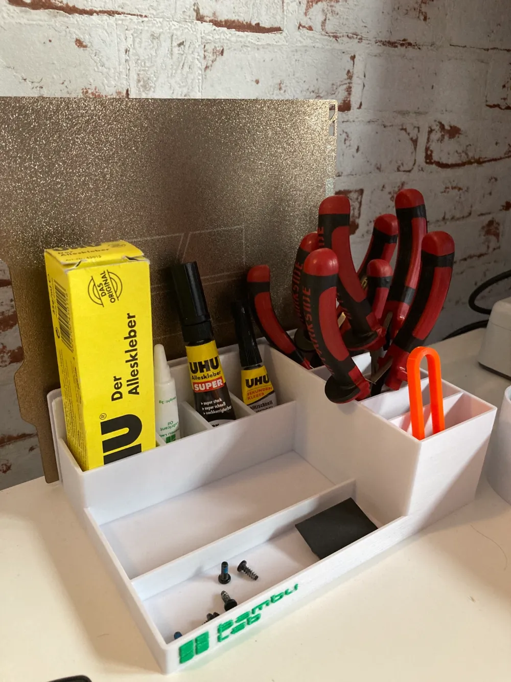 3D Printer Organizer with Build Plate Holder by 3D Print Masters Hub ...