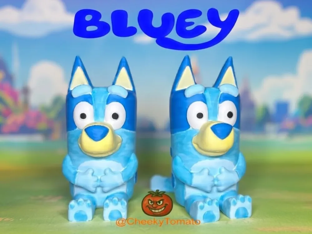 Sitting Bluey – Bluey DeskBuddy - Free 3D Print Model - MakerWorld