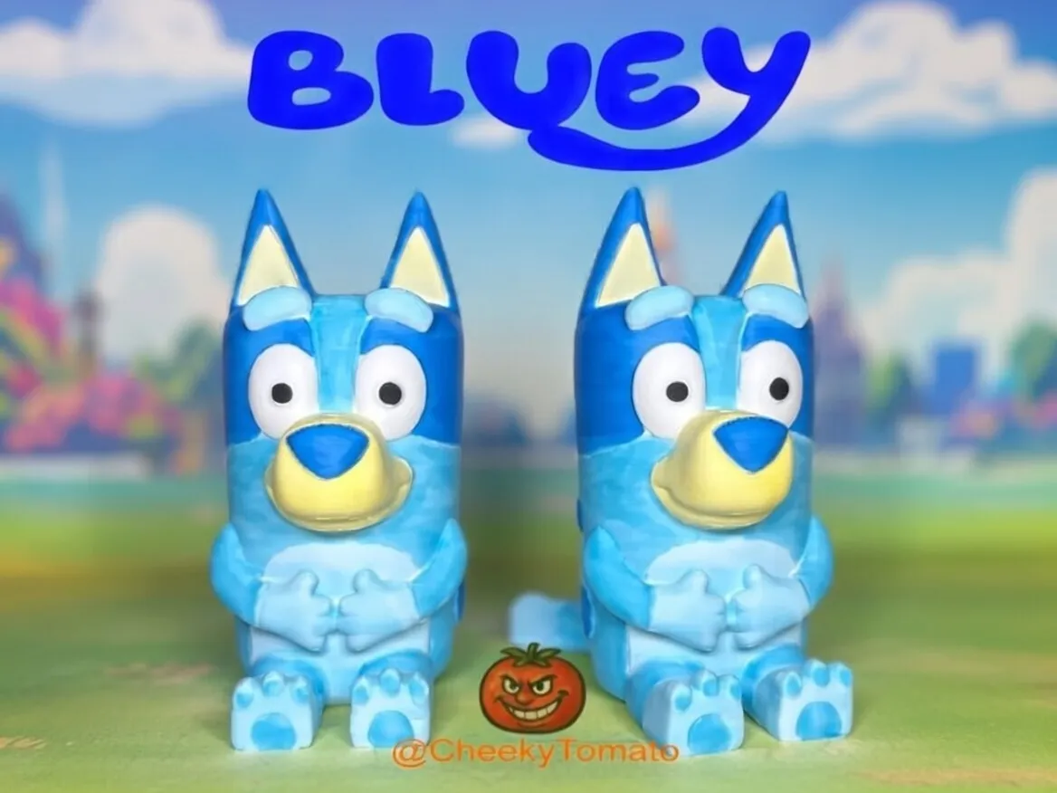 Sitting Bluey – Bluey DeskBuddy - Free 3D Print Model - MakerWorld