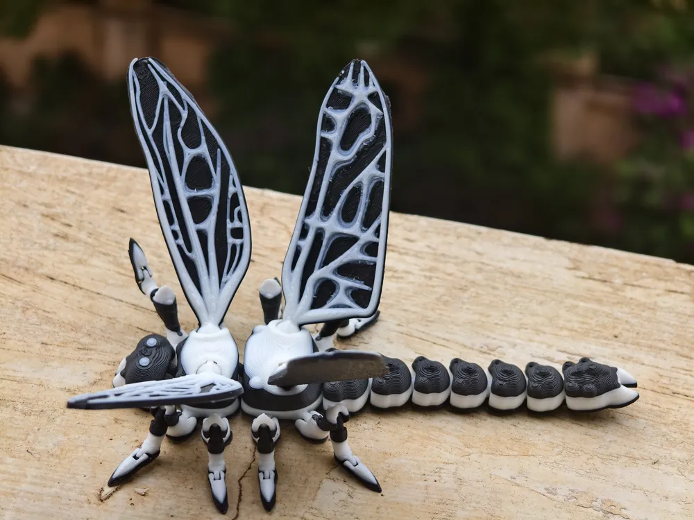 Dragonfly, fully articulated, no supports needed, direct print from ...