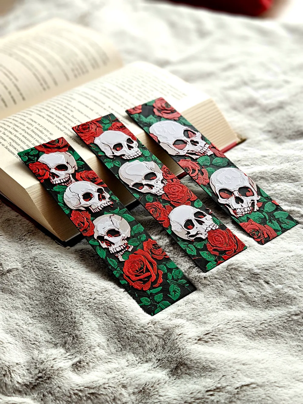 Skulls N' Roses - Bookmarks Set by C3D - MakerWorld