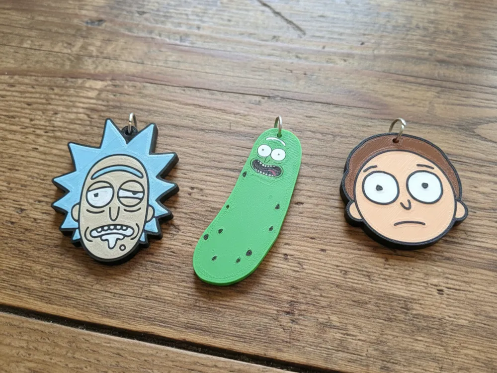 Chaveiros Rick and Morty - Modelo gratuito para impressão 3D - MakerWorld