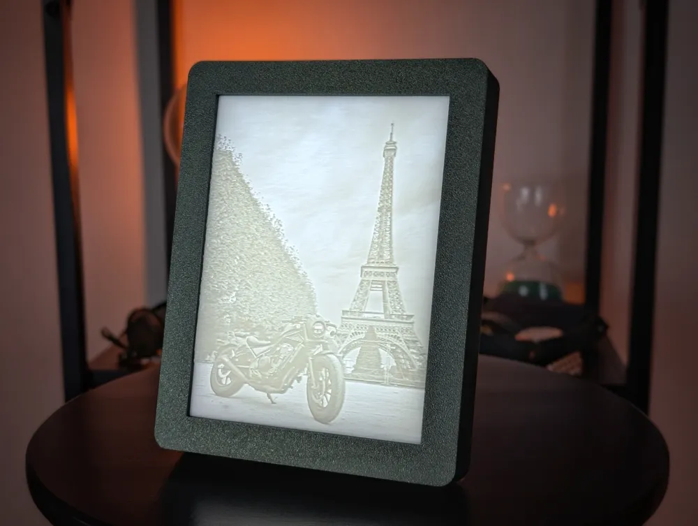 Modern Lithophane Frame - CMYK / B&W by hugo.workshop - MakerWorld