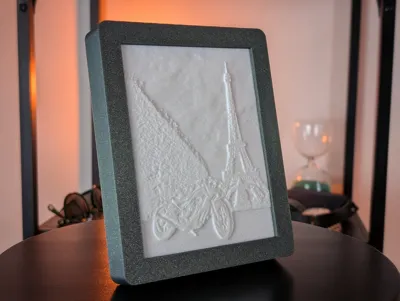 Lithophane Frame for Bambu LED - CMYK / B&W - Free 3D Print Model ...