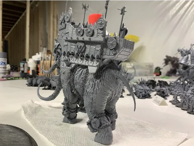 Warhammer - Chaos War Mammoth - Free 3D Print Model - MakerWorld