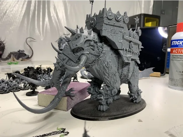Warhammer - Chaos War Mammoth - Free 3D Print Model - MakerWorld